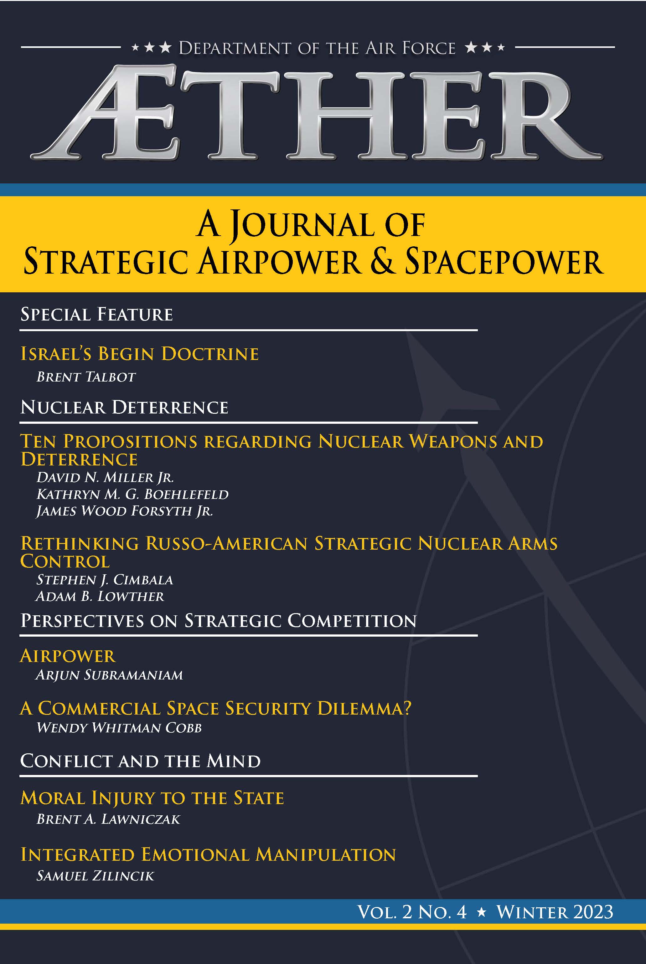 Æther Journal of Strategic Airpower & Spacepower